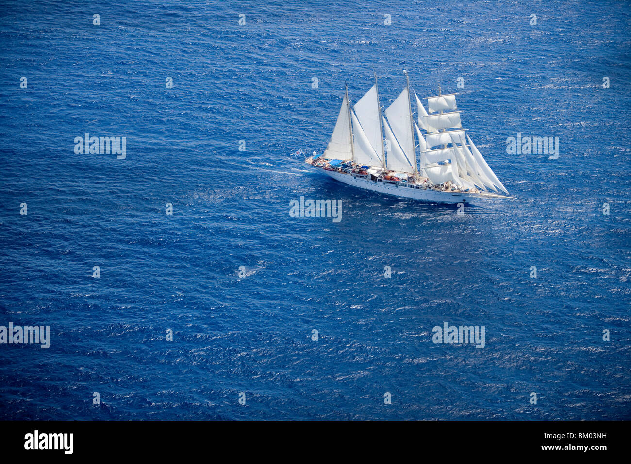 Aerial Photo of Star Clipper, Antigua Classic Yacht Regatta, Antigua ...