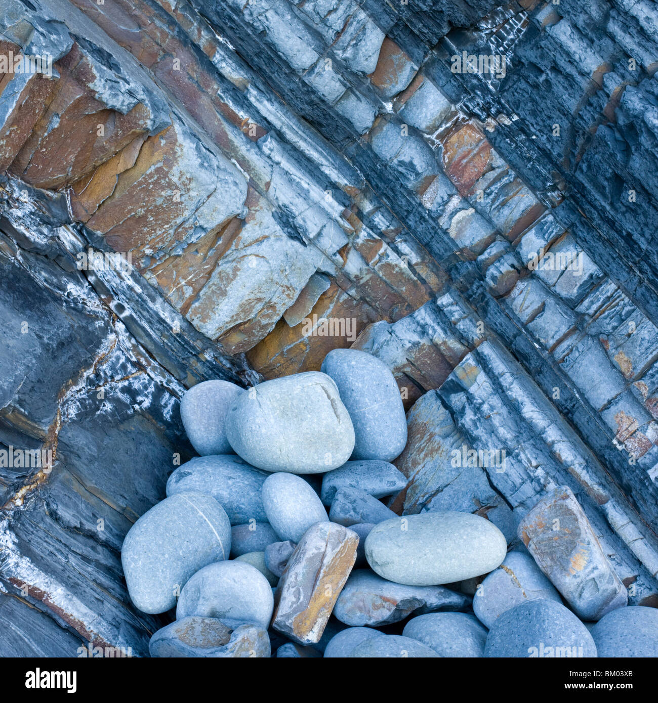 Beach abstract with rocks and pebbles Stock Photo - Alamy