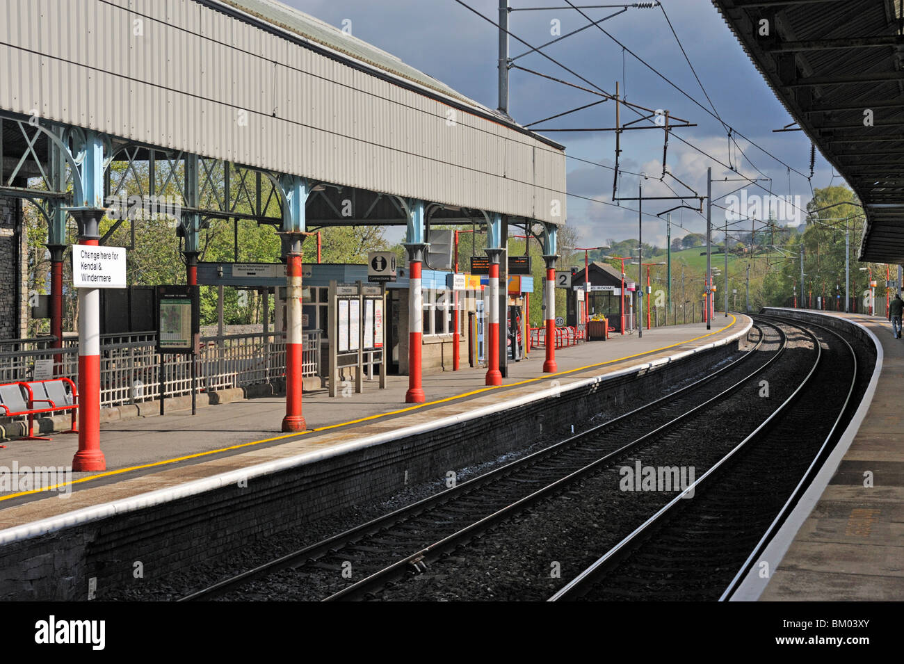 Oxenholme railway station, West Coast Main Line, Cumbria, England ...