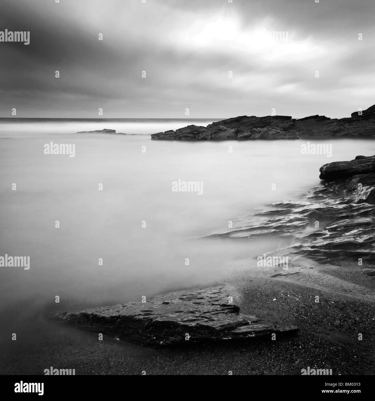 Rocky Seashore Trebarwith Strand, Cornwall England Stock Photo - Alamy