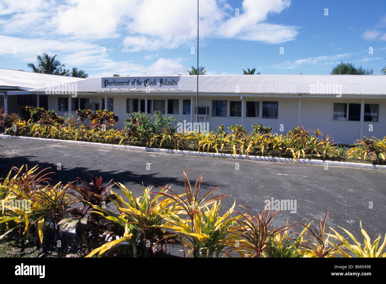 Cook Islands Parliament Building, Avarua, Rarotonga, Cook Islands Stock ...