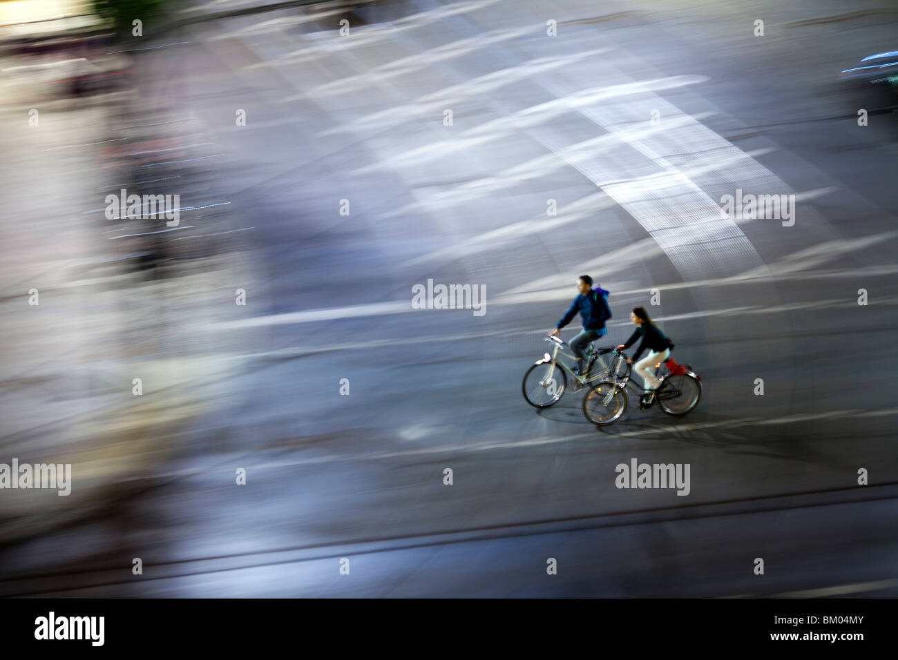 Panning Shot Of Cyclists By Night High Resolution Stock Photography and ...
