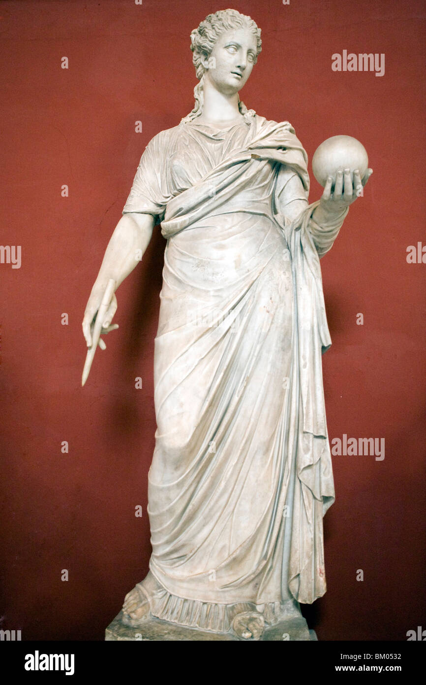Statue of Clio, Muse of History and Epic, Vatican Museums Stock Photo ...
