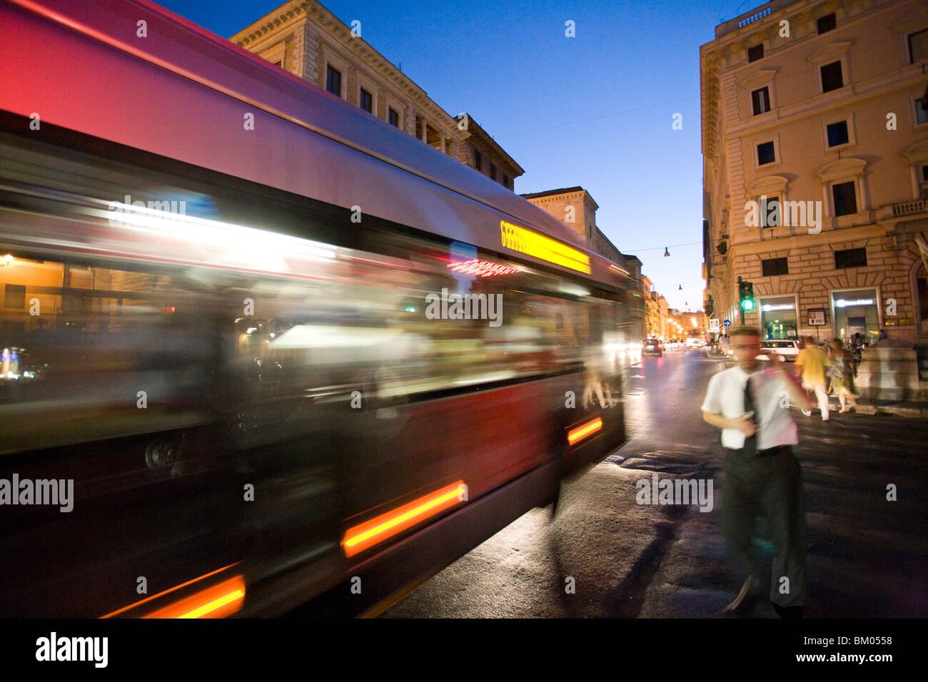 Night scene on corso vittorio emanuele ii hi-res stock photography and ...