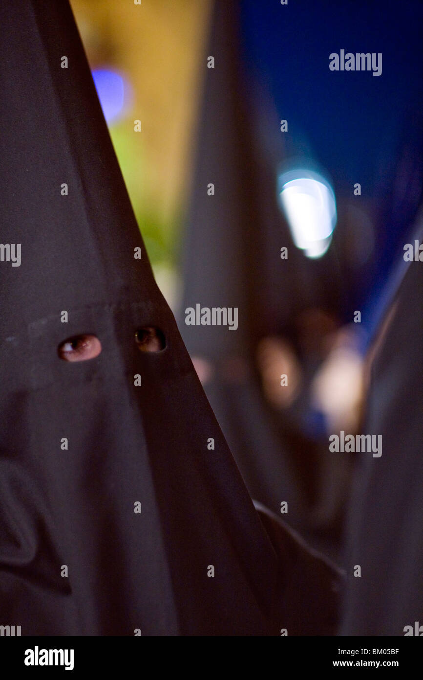 Penitent black hood in easter hi-res stock photography and images - Alamy