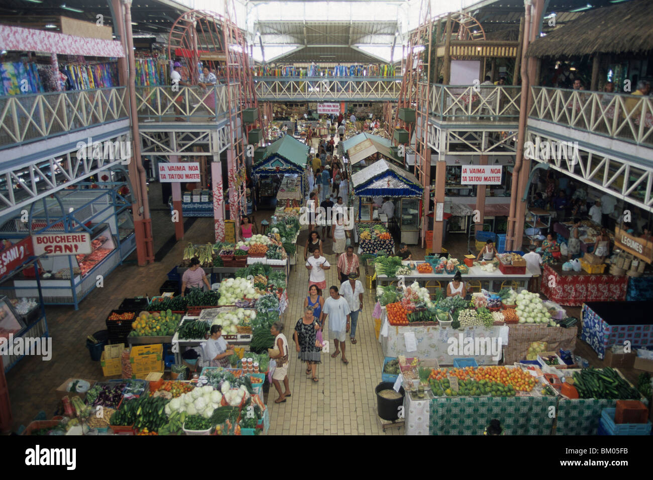 Papeete Municipal Market, Papeete, Tahiti, French Polynesia Stock Photo ...