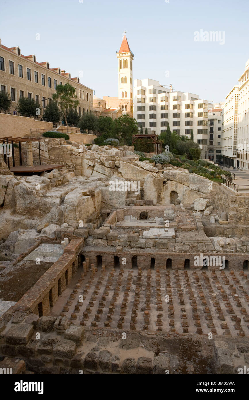 Roman Baths Excavation, Beirut, Lebanon Stock Photo - Alamy
