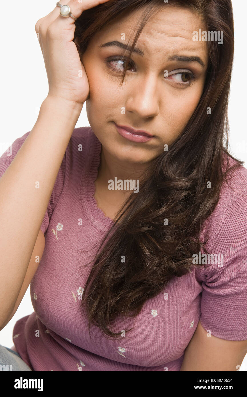 Woman in her 20s head shot upset hi-res stock photography and images ...