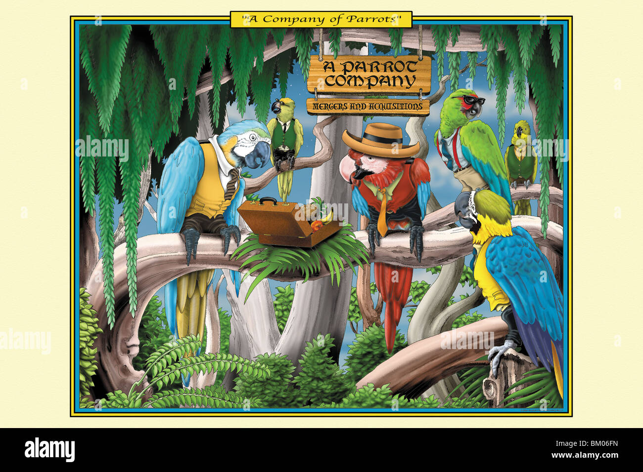 A Company of Parrots Stock Photo - Alamy