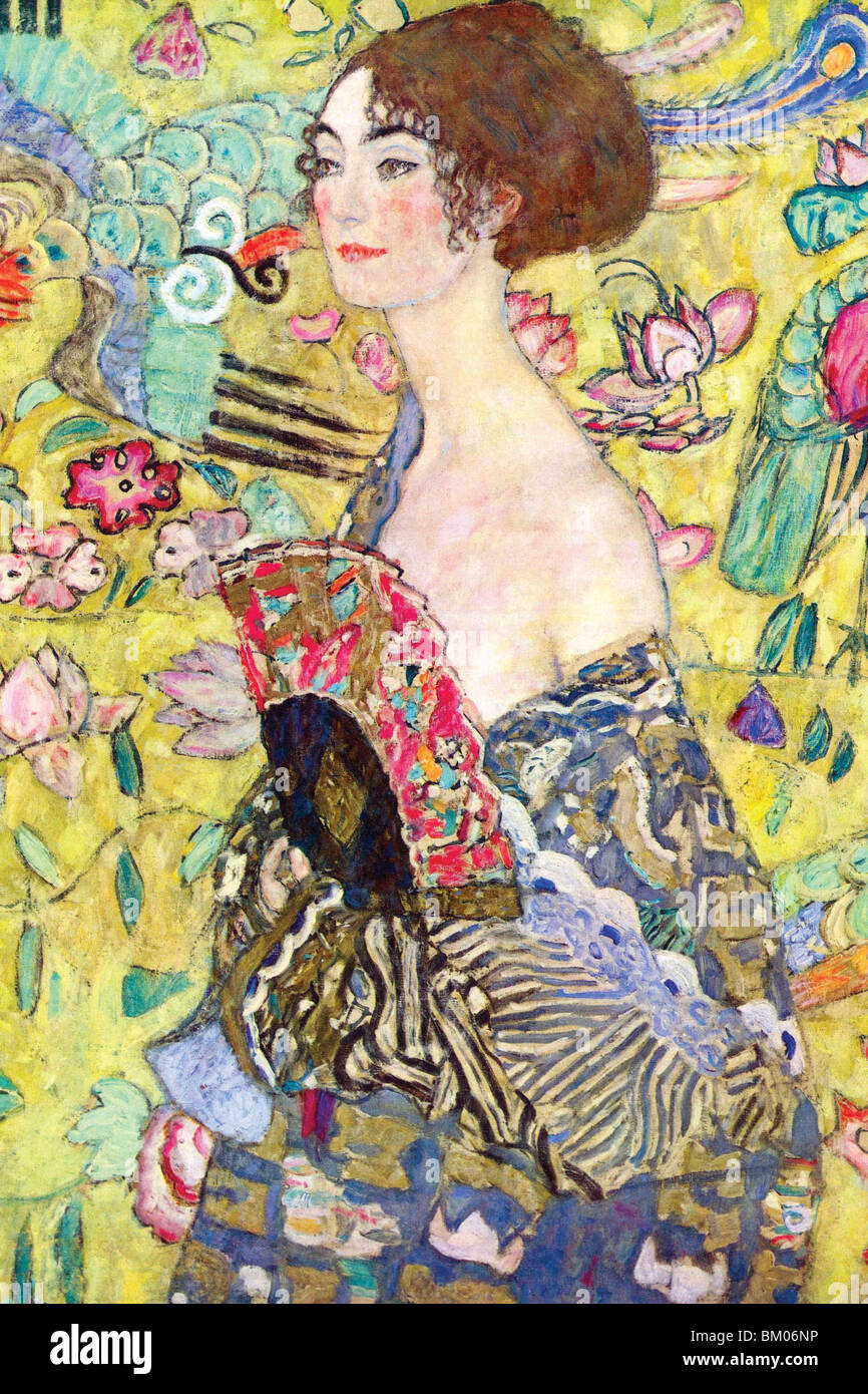 Lady with a Fan Stock Photo - Alamy