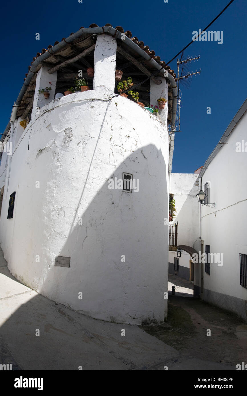 Traditional architecture, Montanchez, Spain Stock Photo - Alamy