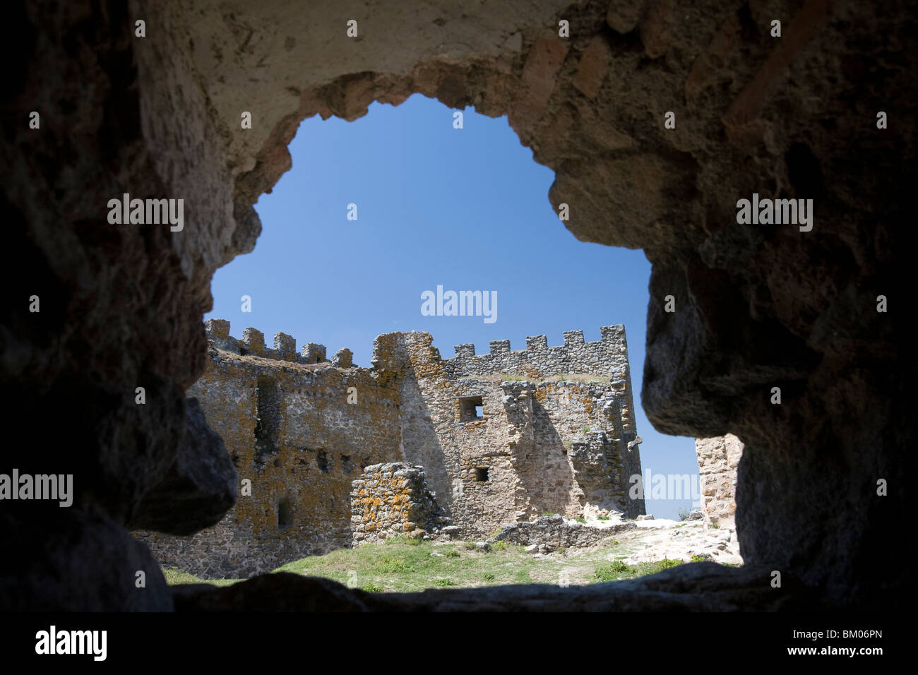Castle of Montanchez, Spain Stock Photo - Alamy