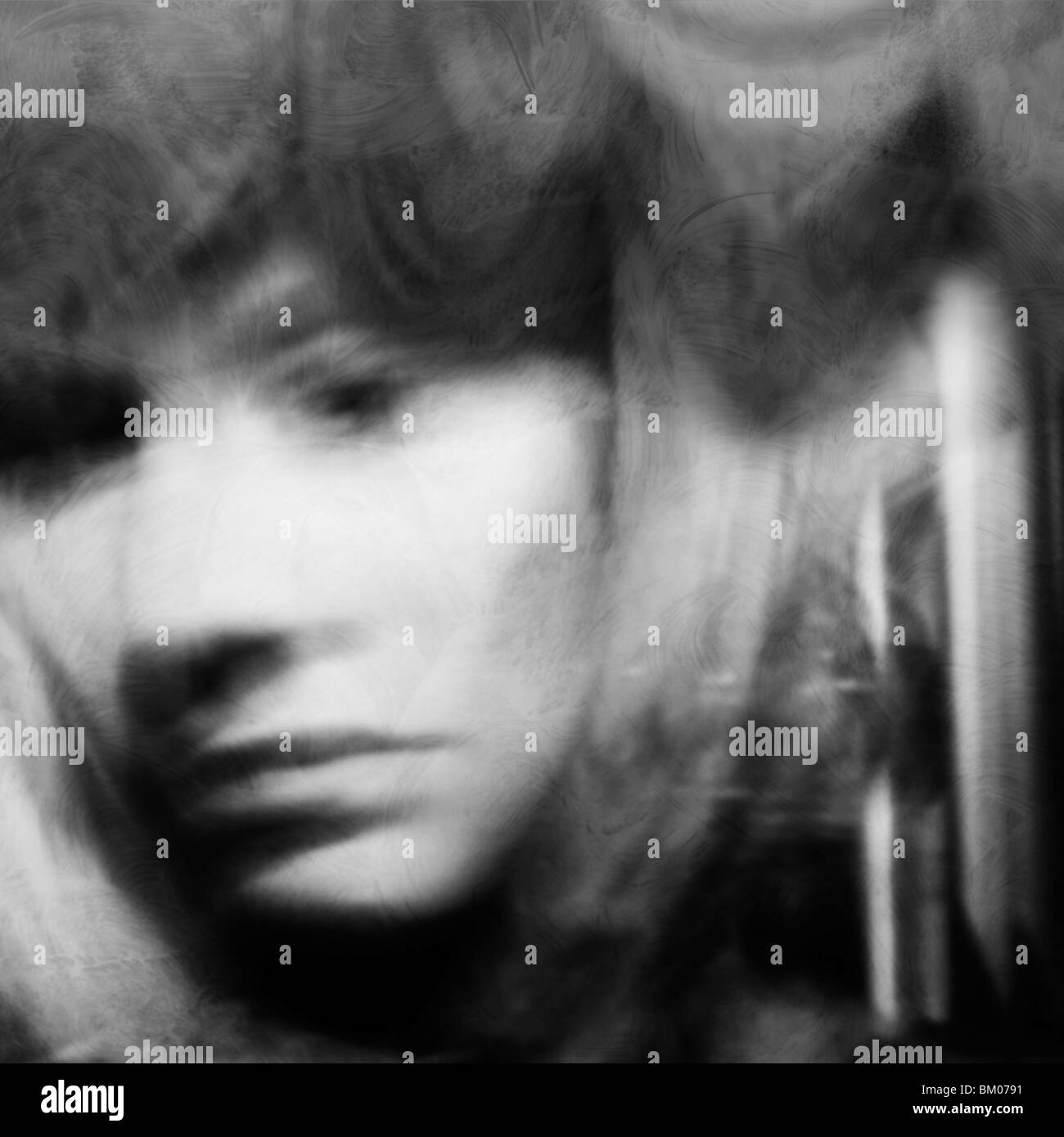 Surreal woman face Black and White Stock Photos & Images - Alamy