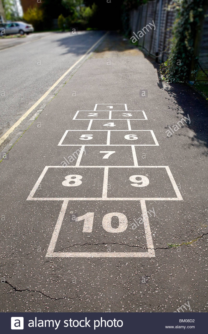 Hopscotch On Pavement High Resolution Stock Photography and Images - Alamy