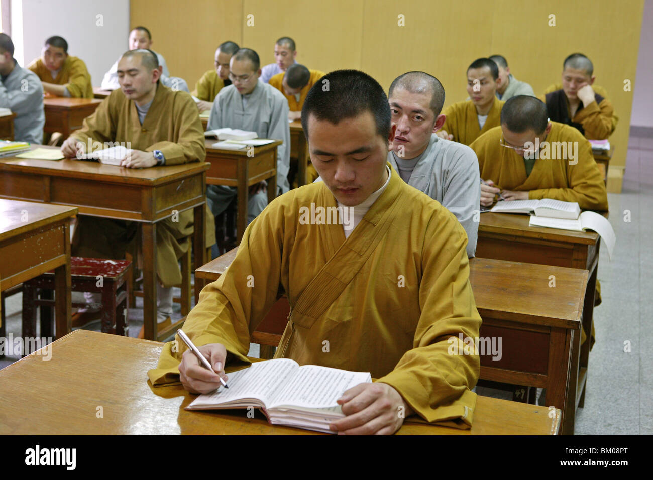 class, Buddhist College at Ganlu Temple, Jiuhuashan, Mount Jiuhua ...