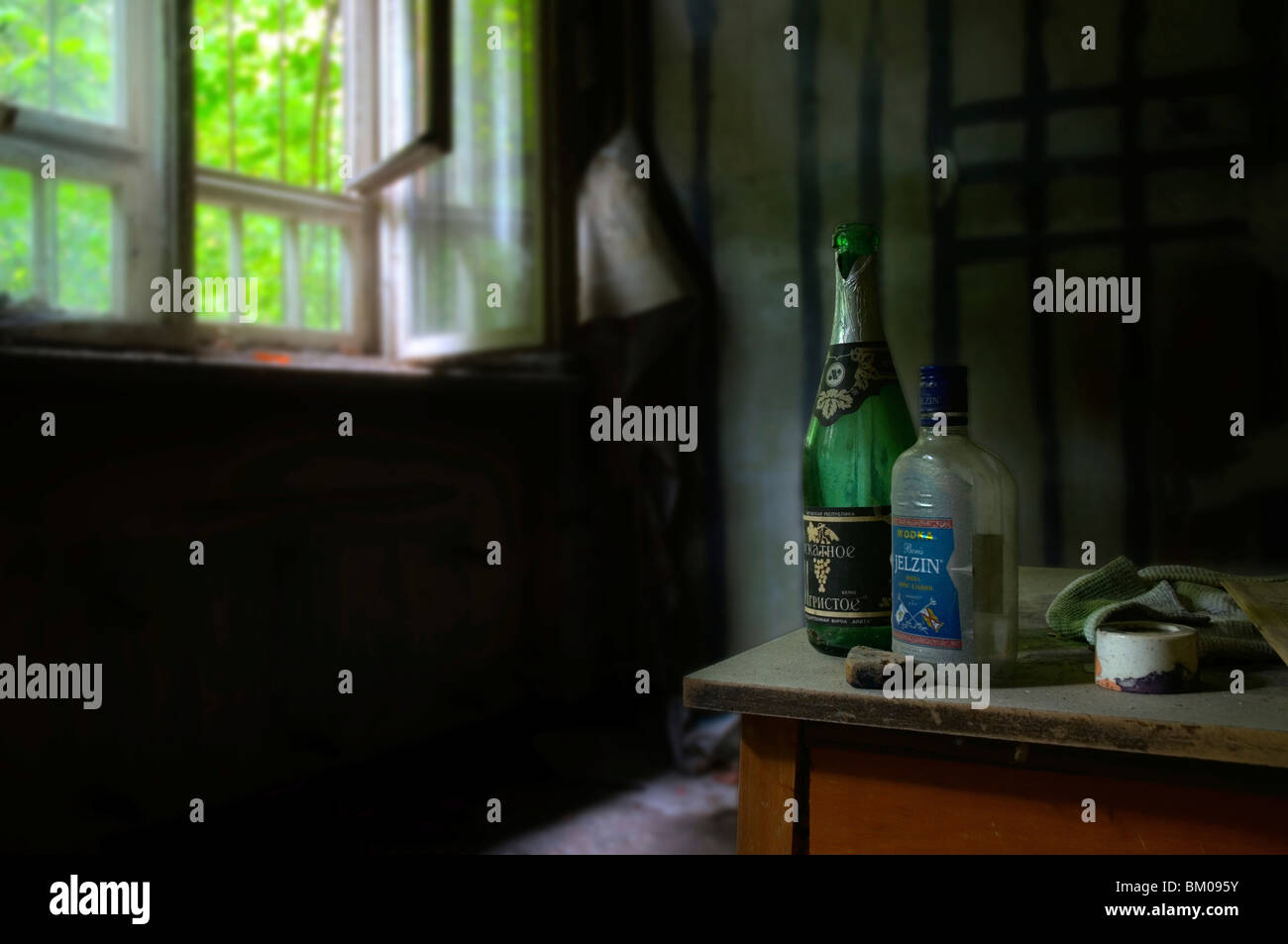 Some old Russian booze bottles Stock Photo - Alamy