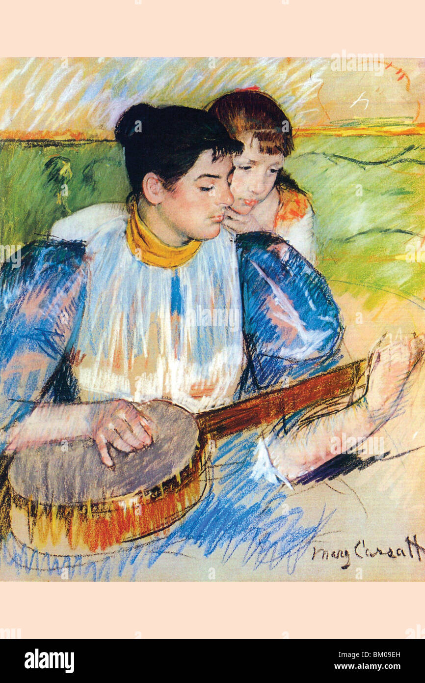 The Banjo lesson Stock Photo - Alamy