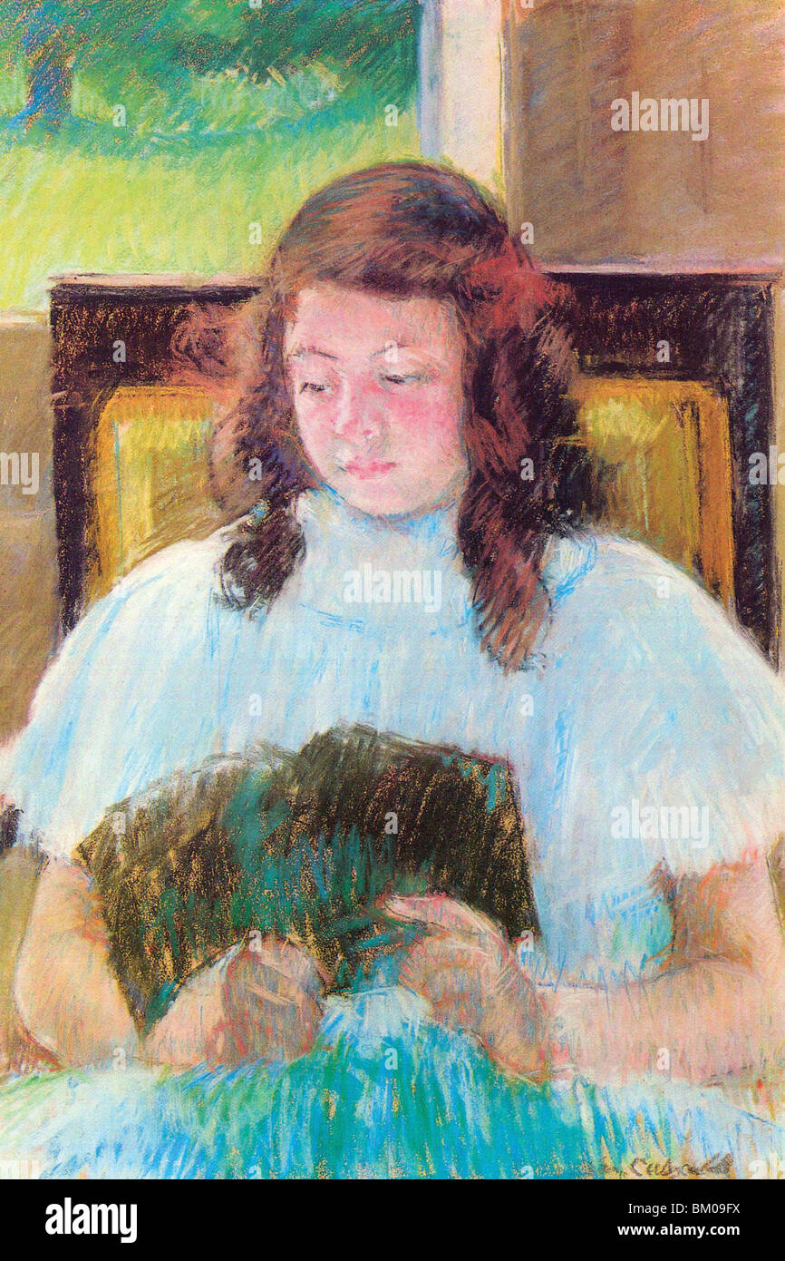 Young girl reading Stock Photo - Alamy