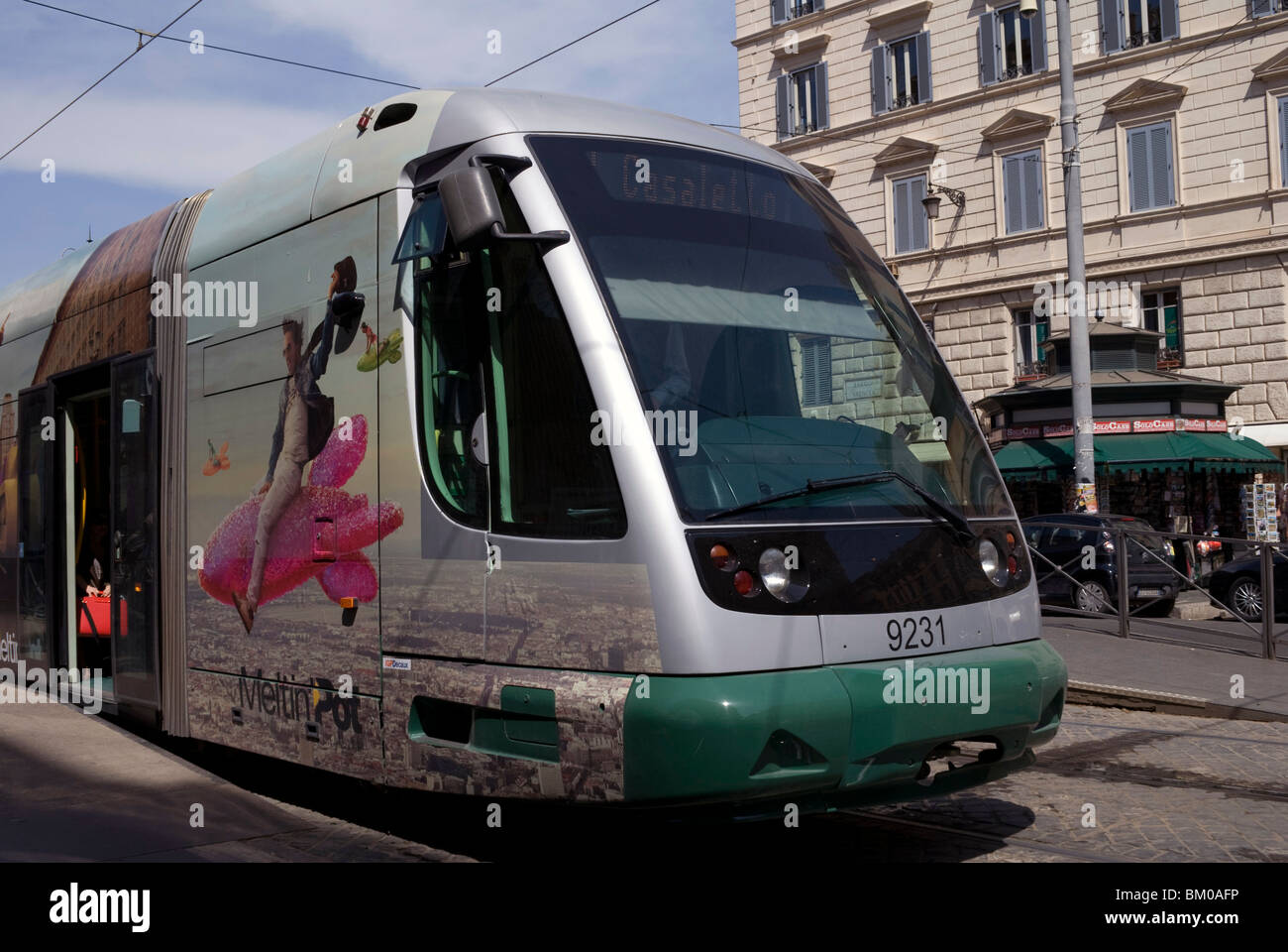 Front of a tram, in Rome, Italy Stock Photo - Alamy