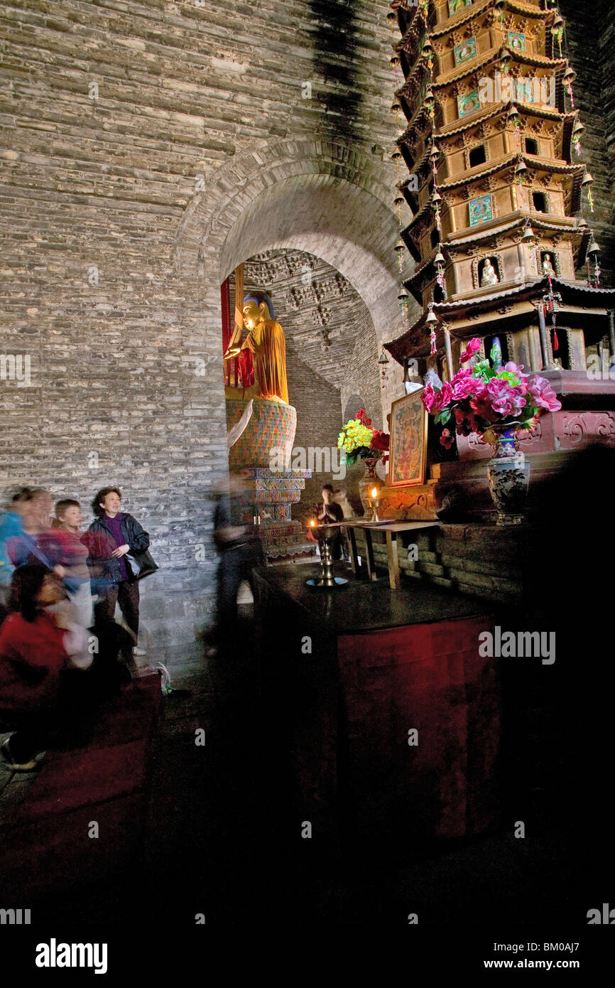 16 storey wooden pagoda, Beamless Hall, brick building, Xiantong Temple ...