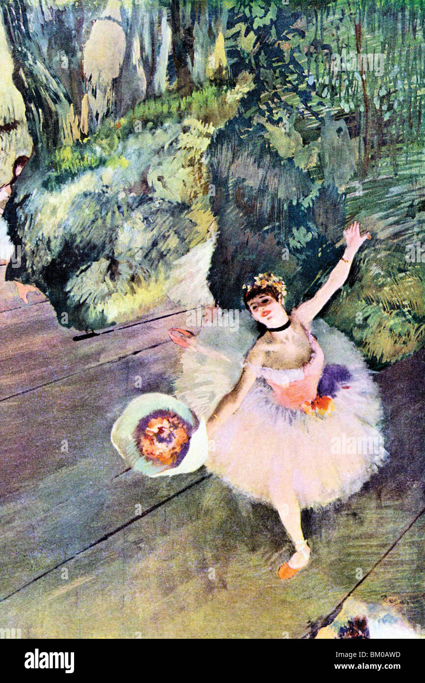 Dancer with a bouquet of flowers (The Star of the ballet Stock Photo ...