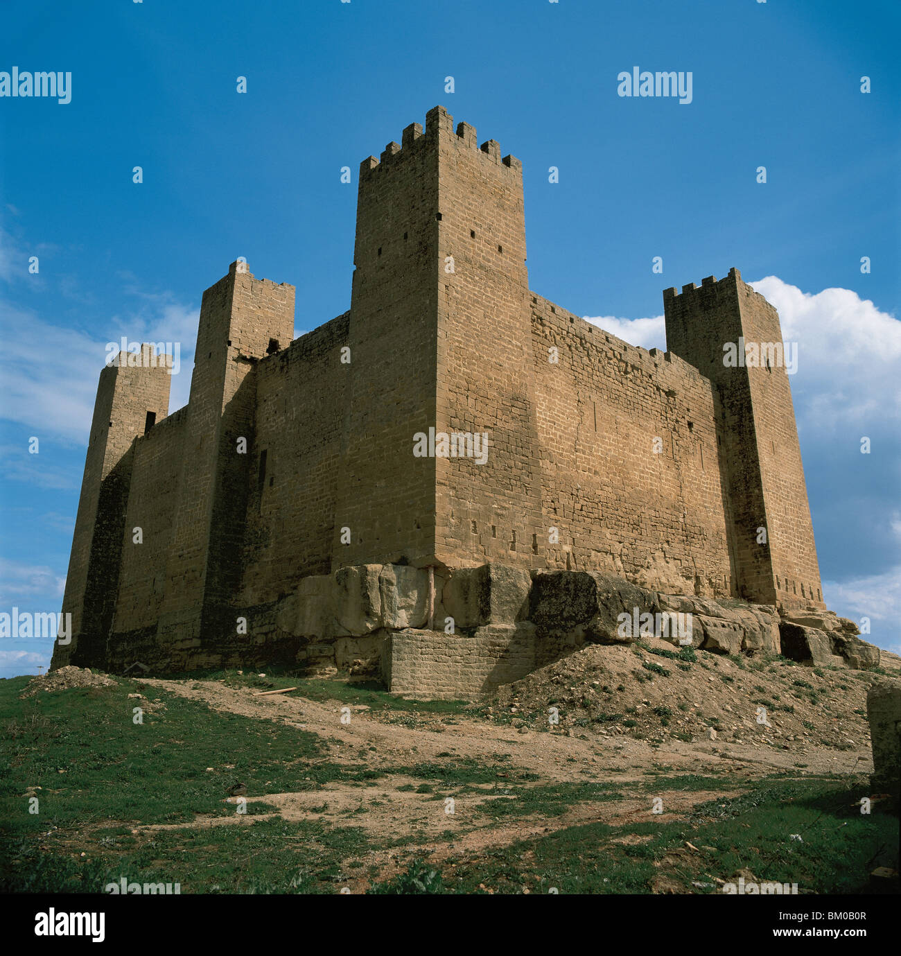 Sadaba. Castle erected around the year 1223. Zaragoza province. Aragon ...