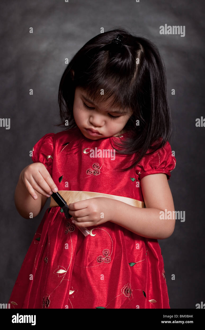 Attractive asian toddler child aged two Stock Photo - Alamy