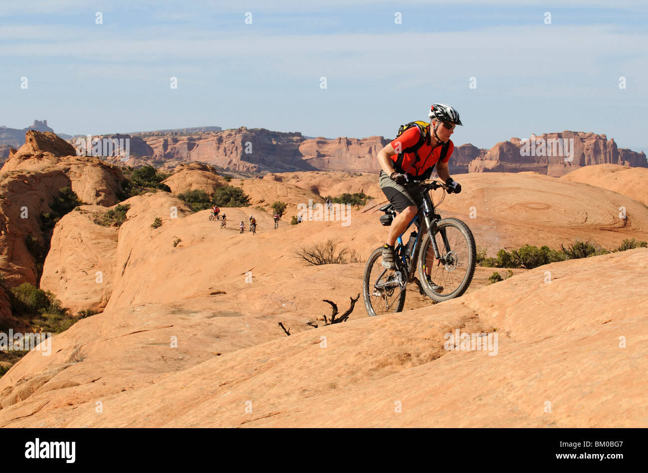 Mountain biker, Slickrock Trail, Moab, Utah, USA Stock Photo - Alamy