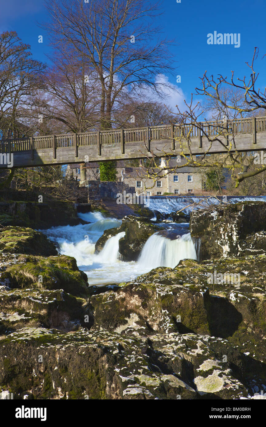 Linton Falls, River Wharfe, North Yorkshire Dales, England Stock Photo ...