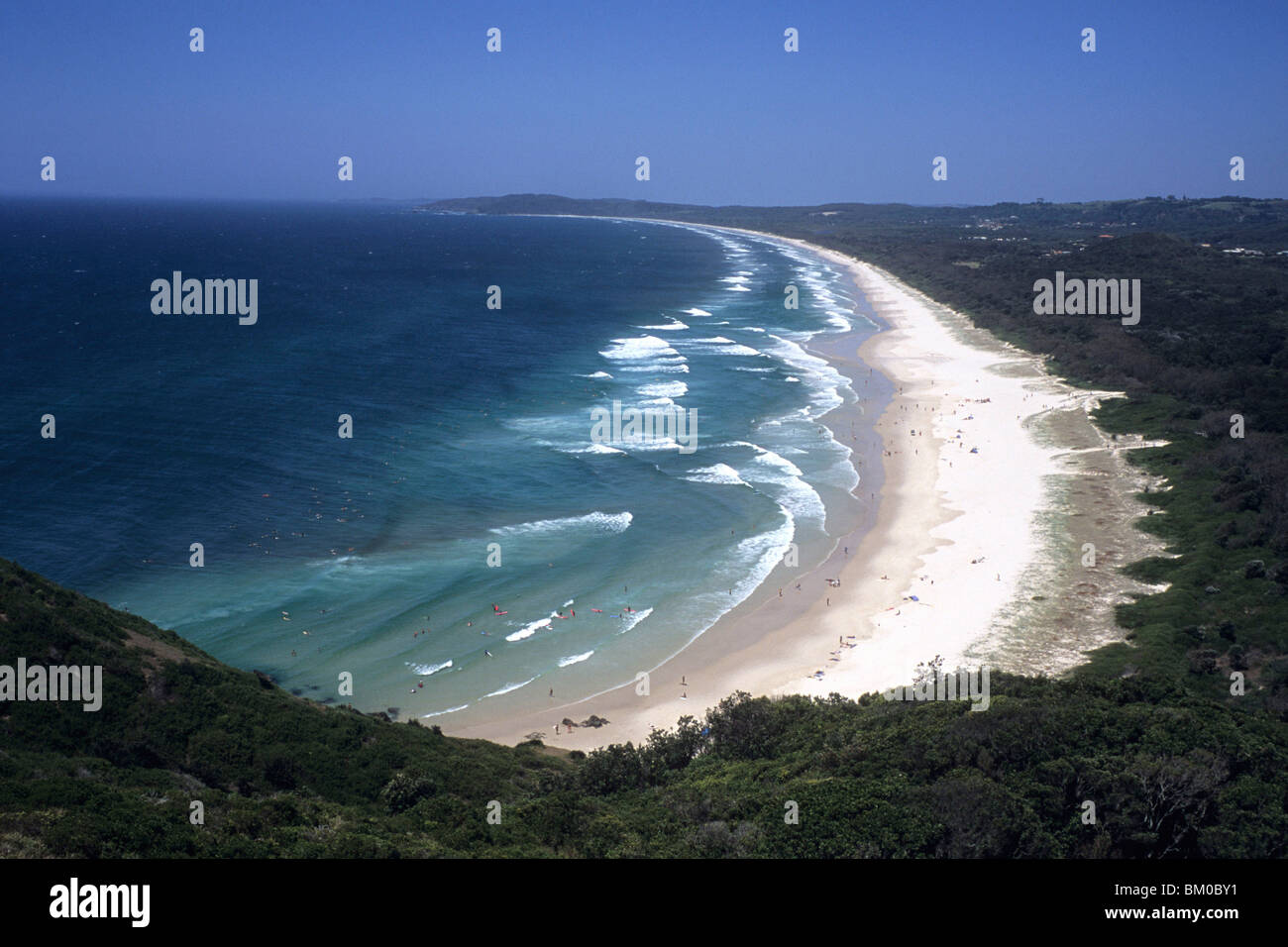View of Tallow Beach, Byron Bay, New South Wales, Australia Stock Photo ...