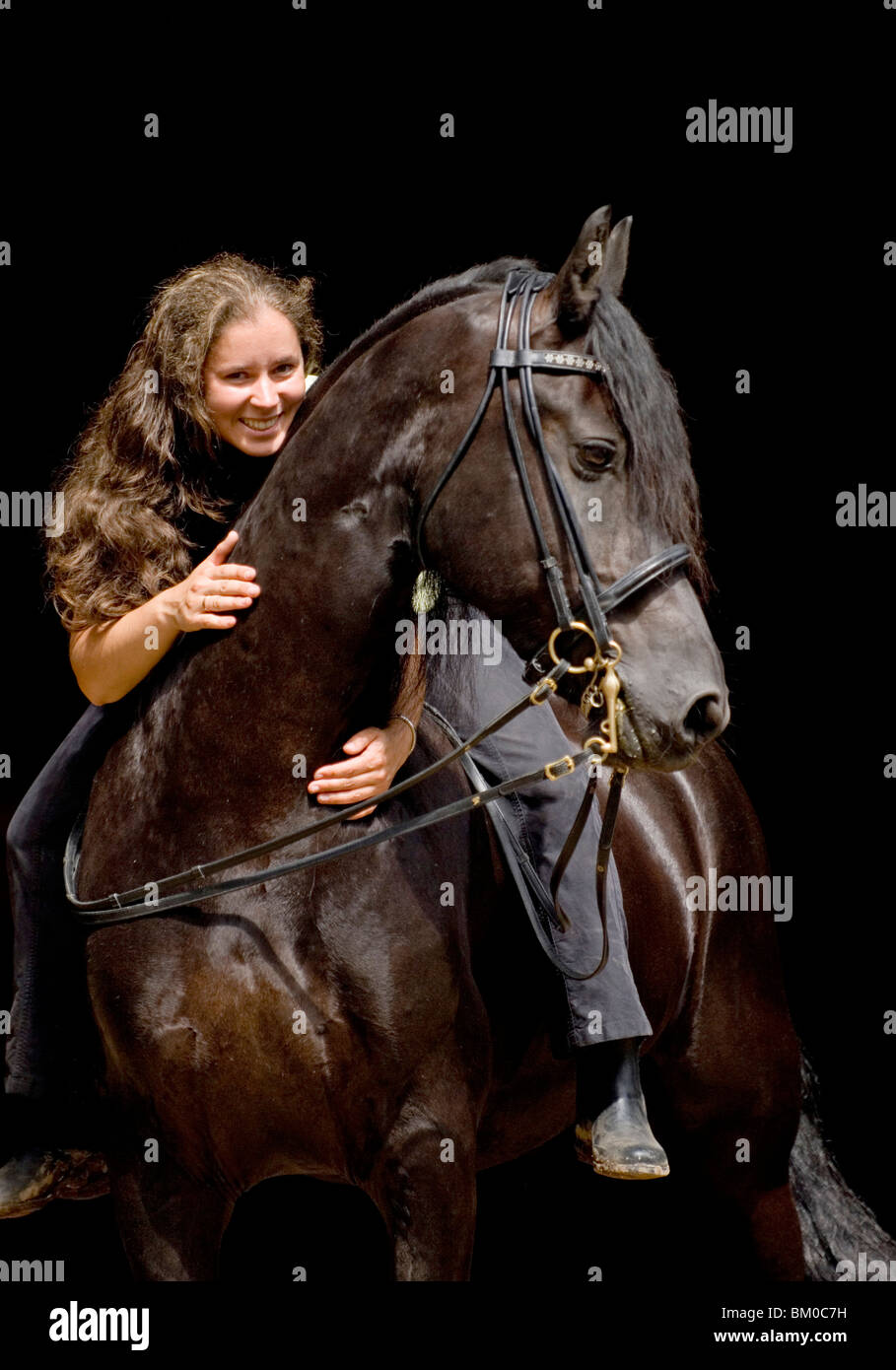 woman and Frisian Stock Photo - Alamy