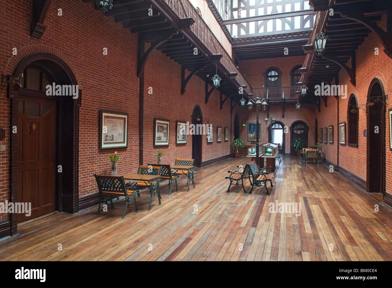 Interior view of the Hotel Astor House, Pujiang Hotel, Huangpu Road ...