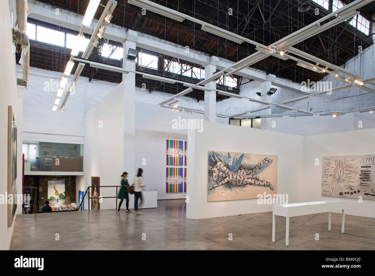 People at ShanghART art gallery, Moganshan Road, Shanghai, China, Asia ...