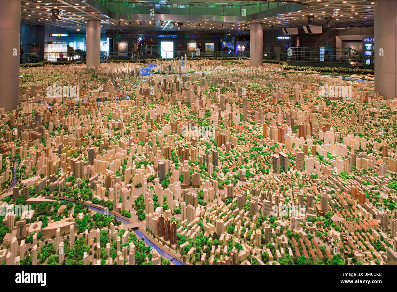 Model of the city of Shanghai at urban planning museum, Shanghai, China ...