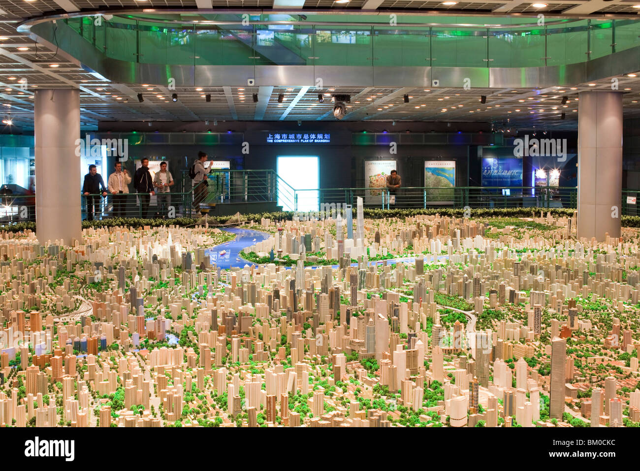 Model of the city of Shanghai at urban planning museum, Shanghai, China ...