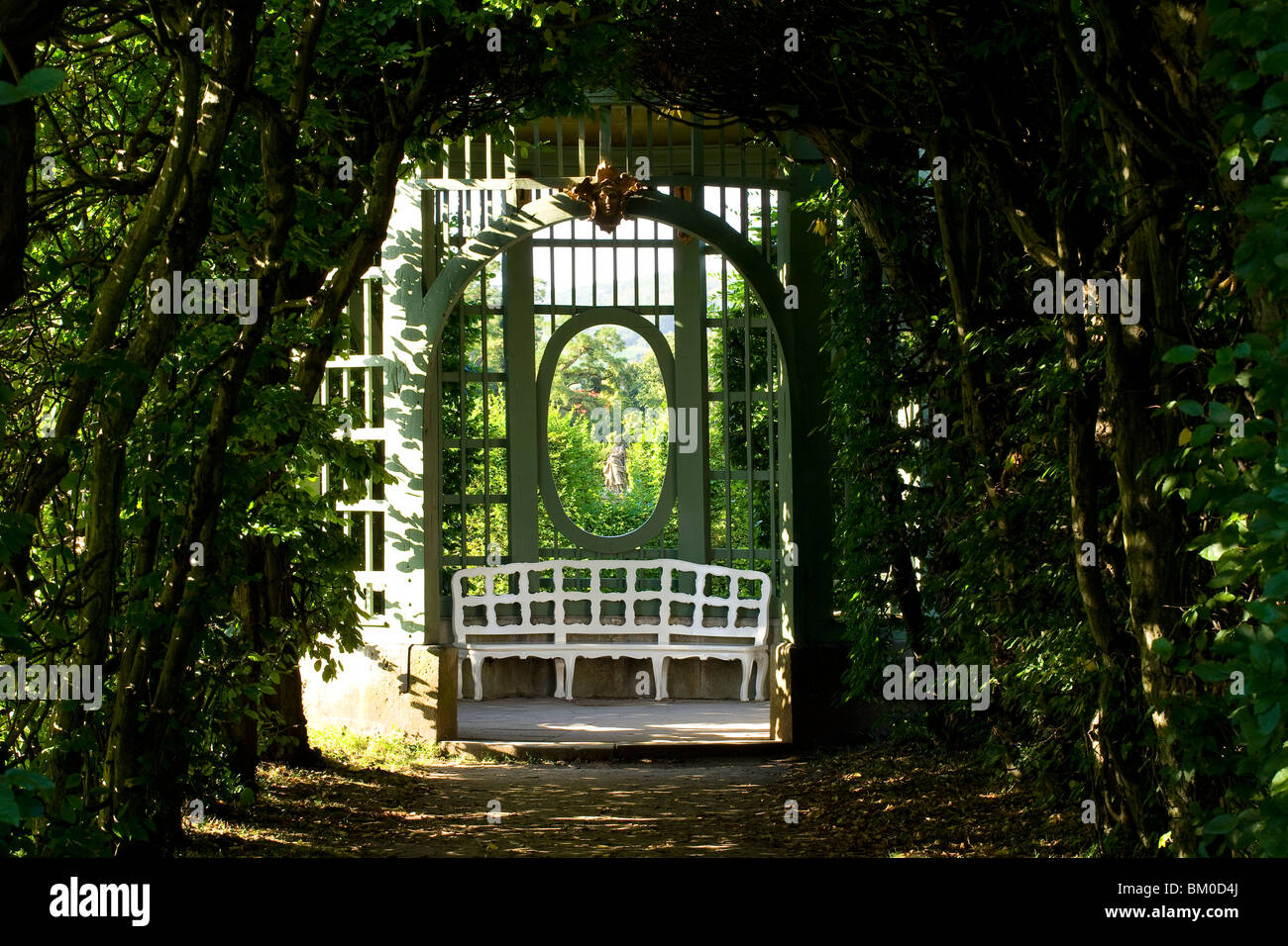 Rococo garden in Veitshoechheim castle, near Wuerzburg, Lower Franconia ...