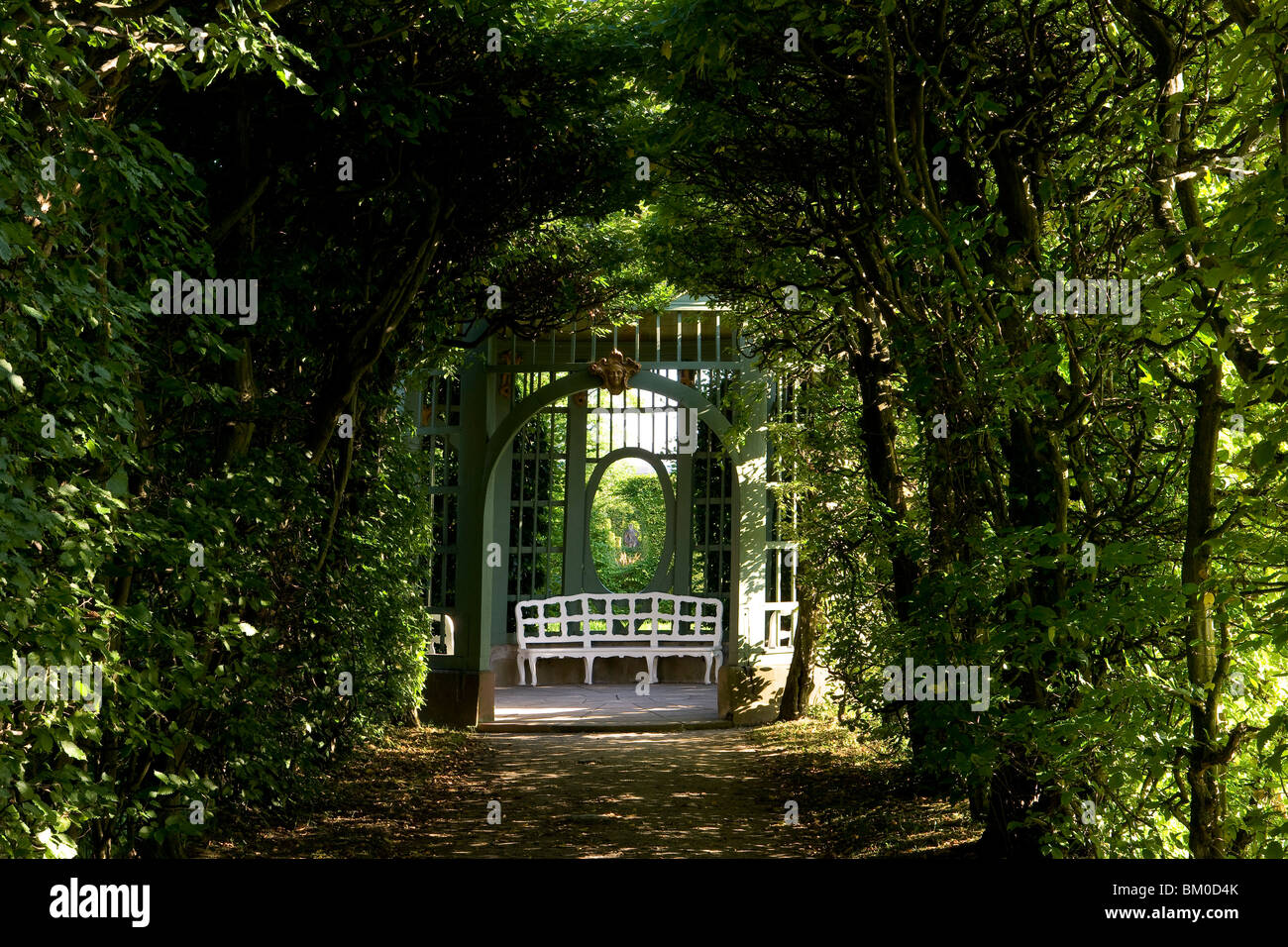 Rococo garden in Veitshoechheim castle, near Wuerzburg, Lower Franconia ...