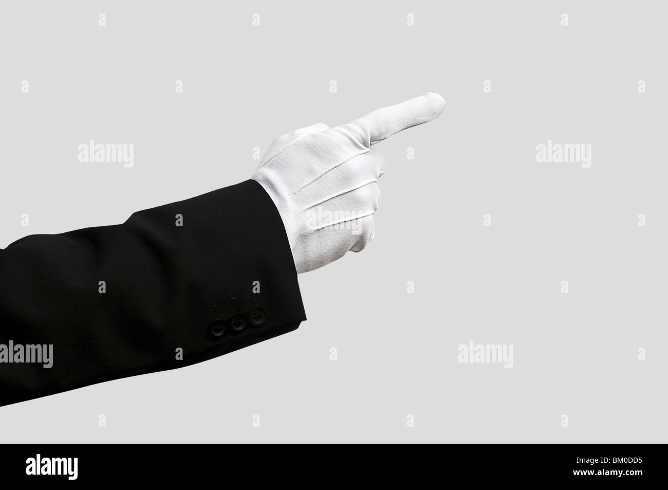 Finger pointing in white glove hi-res stock photography and images - Alamy