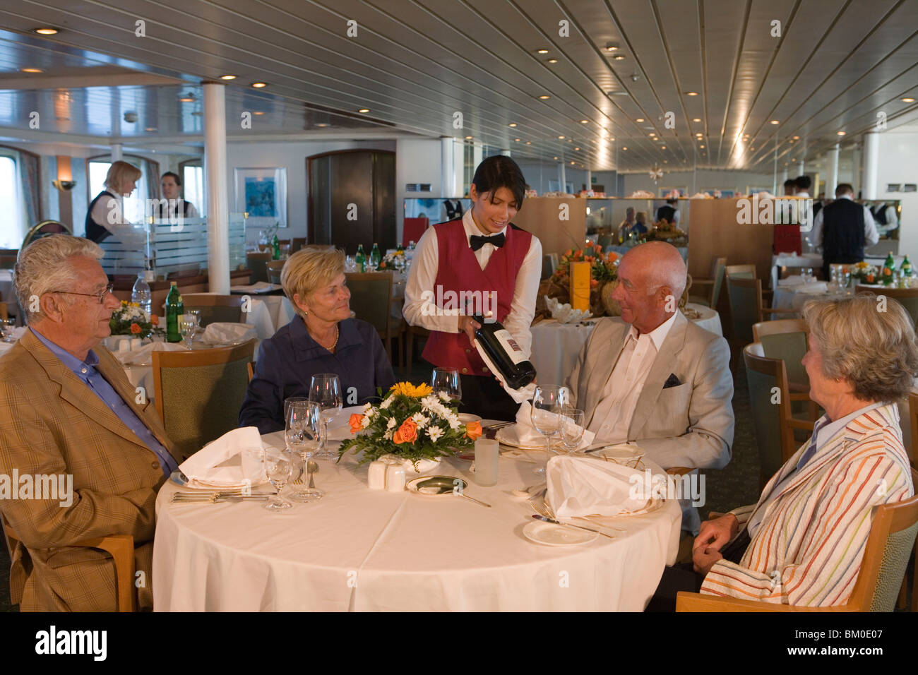 Fine Dining in MS Bremen Restaurant, Aboard MS Bremen Cruise Ship ...