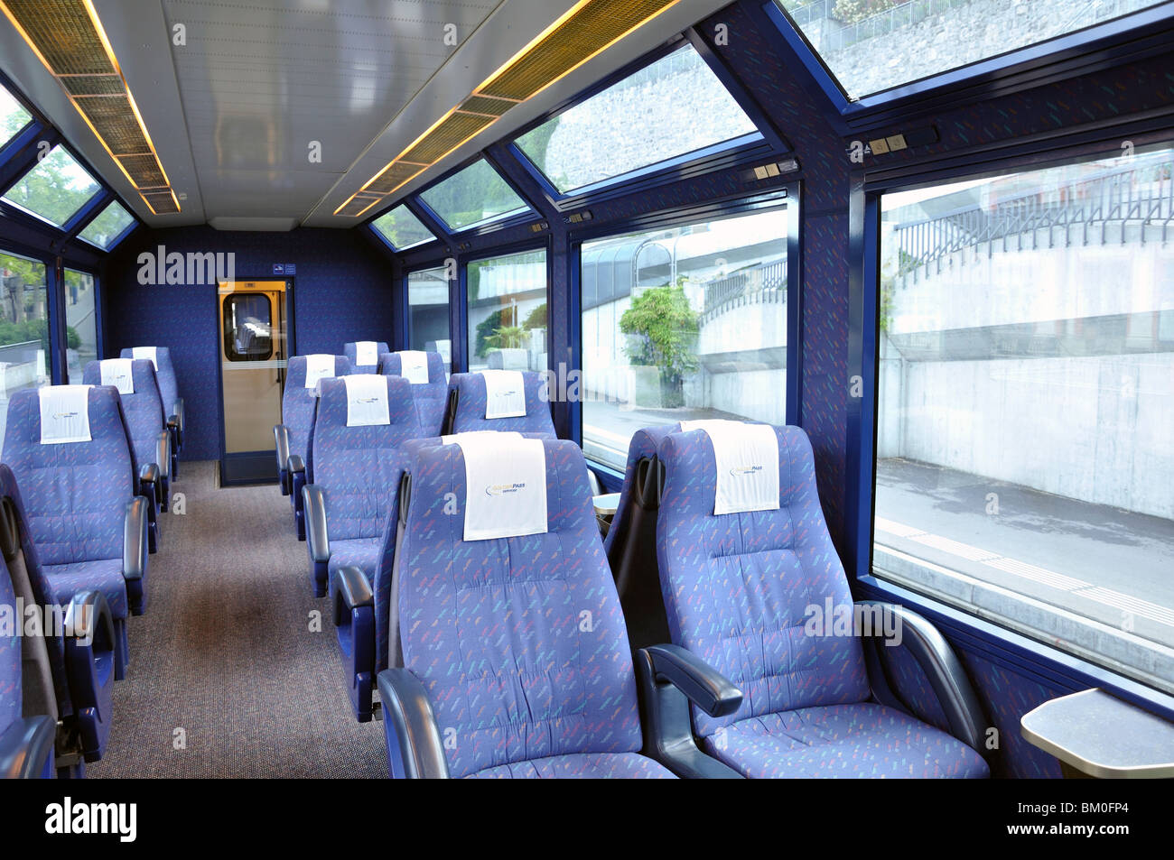 Swiss train, 1st class Stock Photo - Alamy