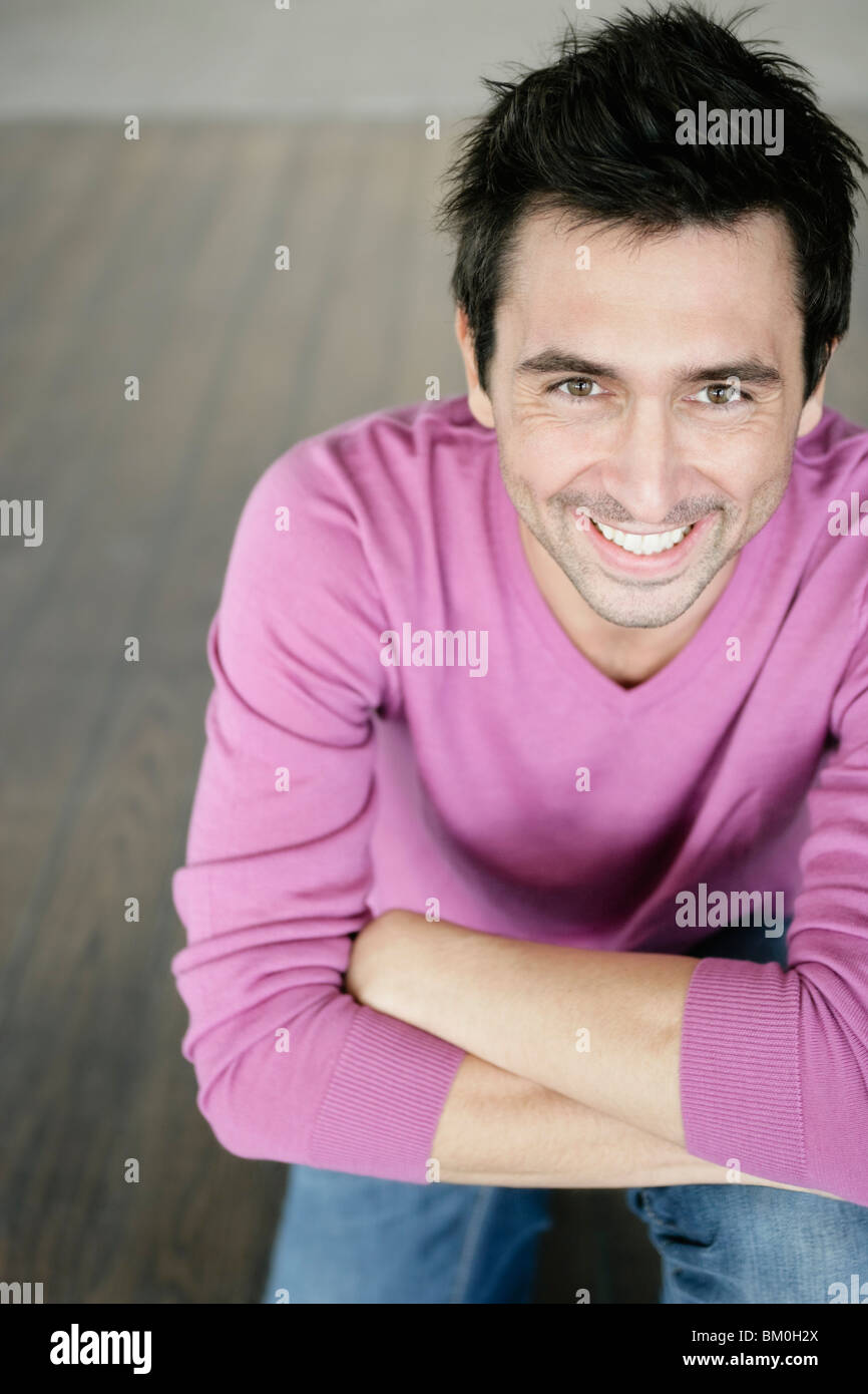 Man smiling at camera Stock Photo - Alamy