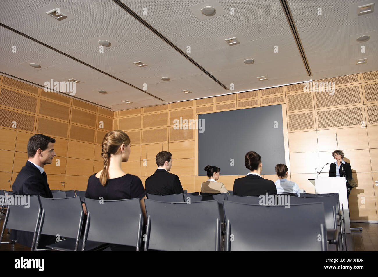Hispanic business man podium hi-res stock photography and images - Alamy