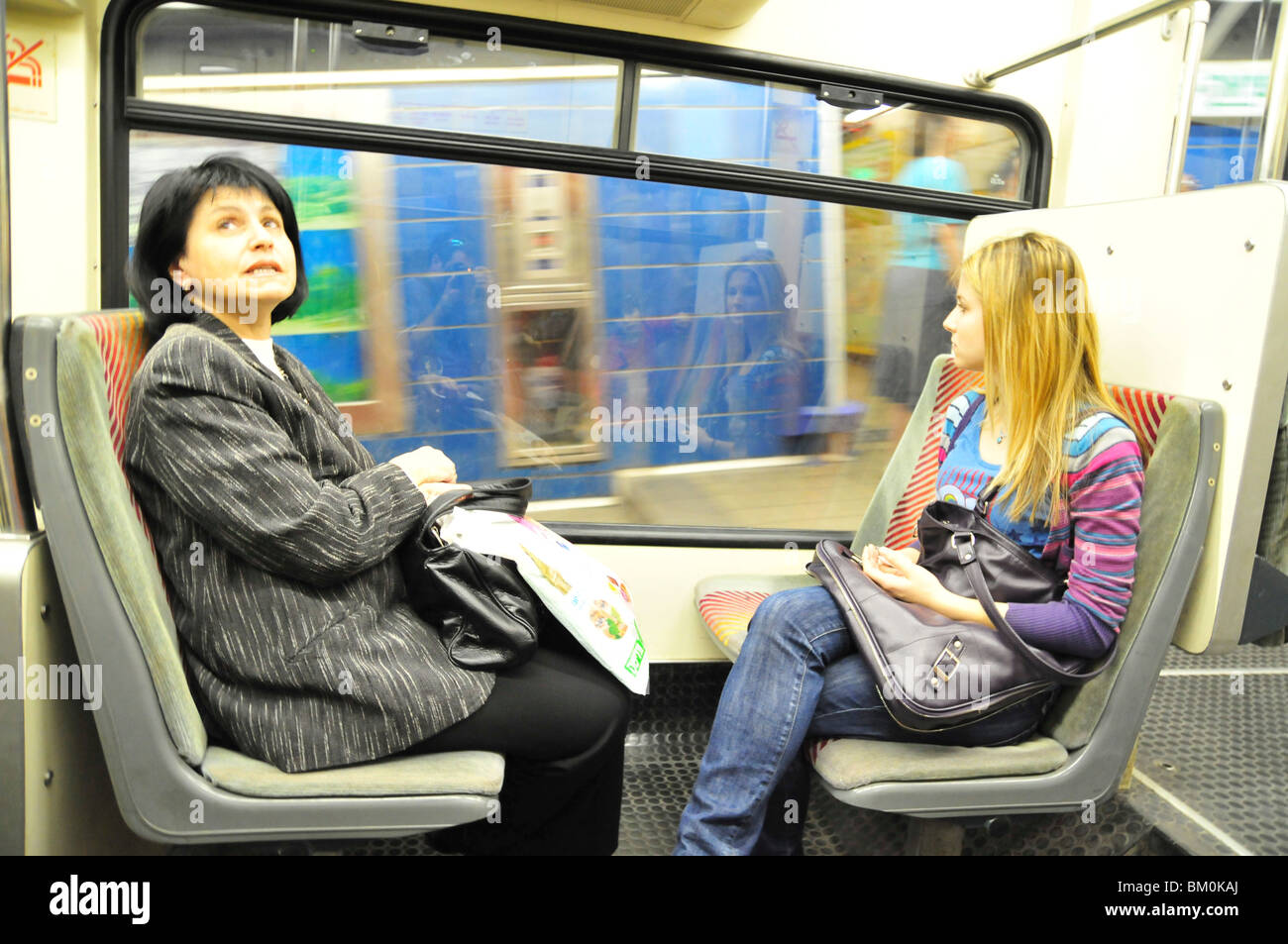 Israel, Haifa, Carmelit is an underground funicular railway. Currently ...
