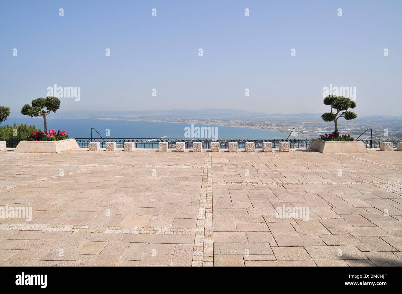 Israel, Haifa, Panorama view point on the Carmel Mountain, a view of ...