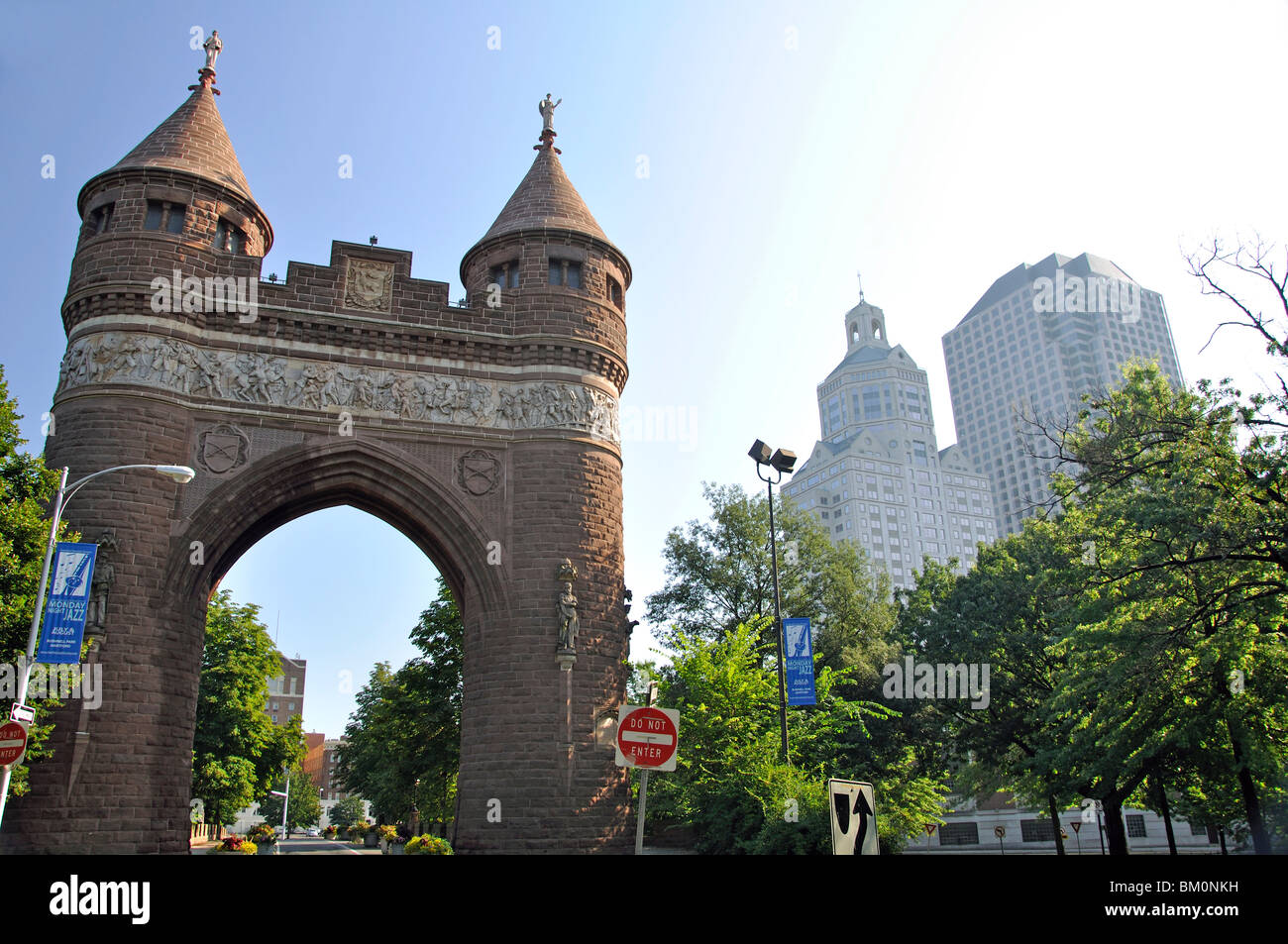 Soldiers and Sailors Memorial Arch, Hartford, Connecticut, USA Stock ...