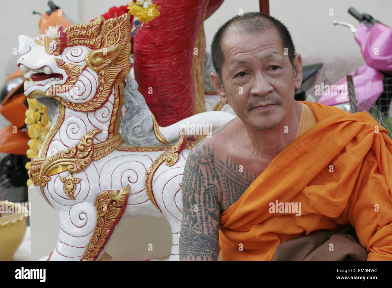Buddhist monk tattoo hi-res stock photography and images - Alamy