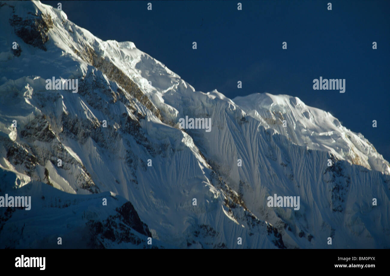 Snow covered mountains, Annapurna Range, Himalayas, Nepal Stock Photo ...