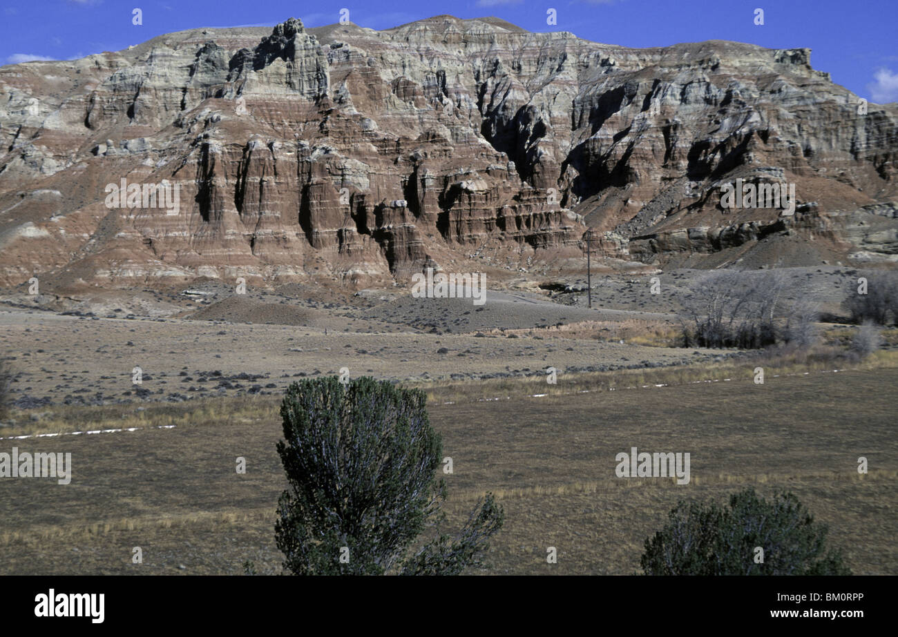 Rock formations on a landscape, Wyoming, USA Stock Photo - Alamy