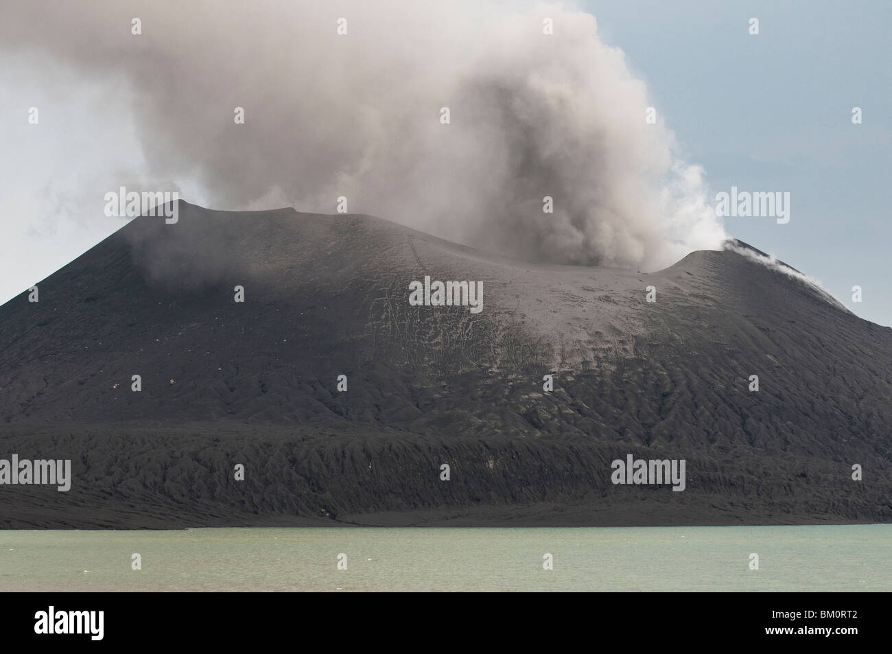 A Plume of Vocanic Ash and Debris Continually Erupts from Volcano ...