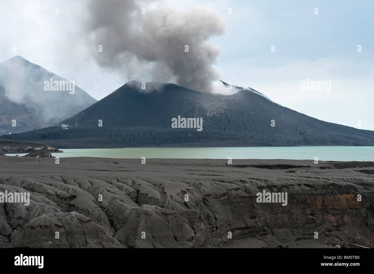 A Plume of Vocanic Ash and Debris Continually Erupts from Volcano ...